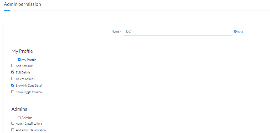Creating admin roles - Documentation - Jaze ISP Manager